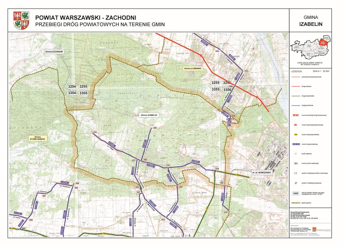 Mapy dróg | Zarząd Dróg Powiatowych w Ożarowie Mazowieckim